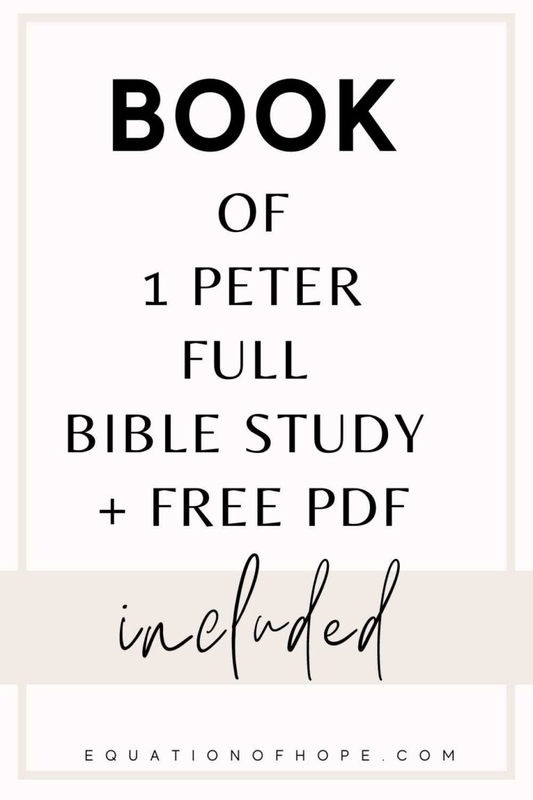 Book Of 1 Peter Bible Study + Free PDF Included - EQUATIONOFHOPE