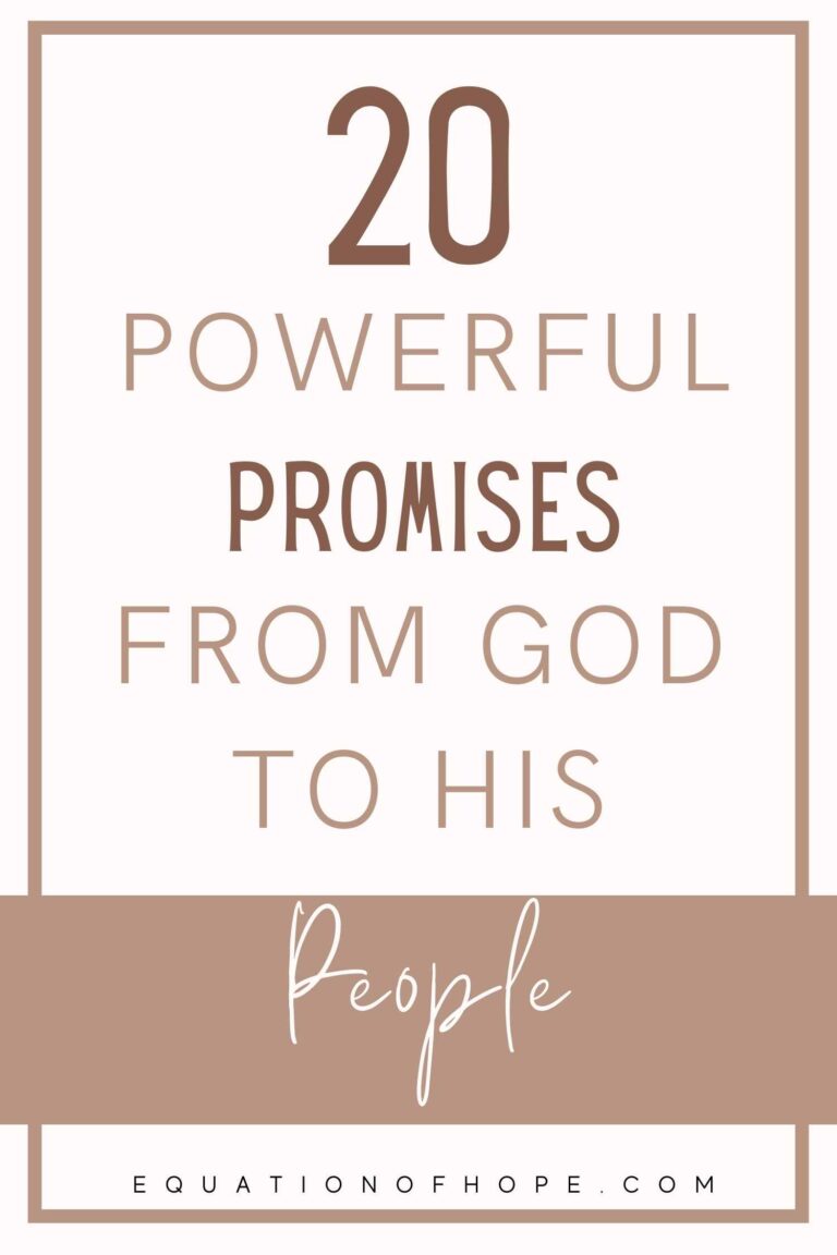 20 Powerful Promises From God To His People - EQUATIONOFHOPE